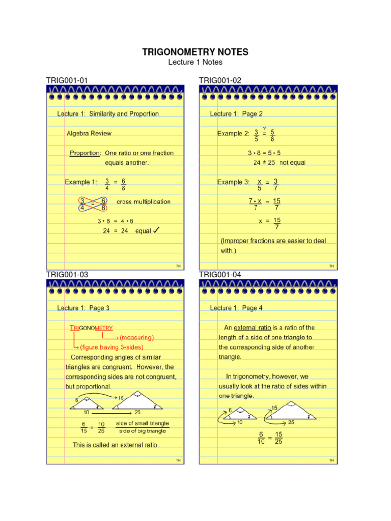Trig Notes | PDF