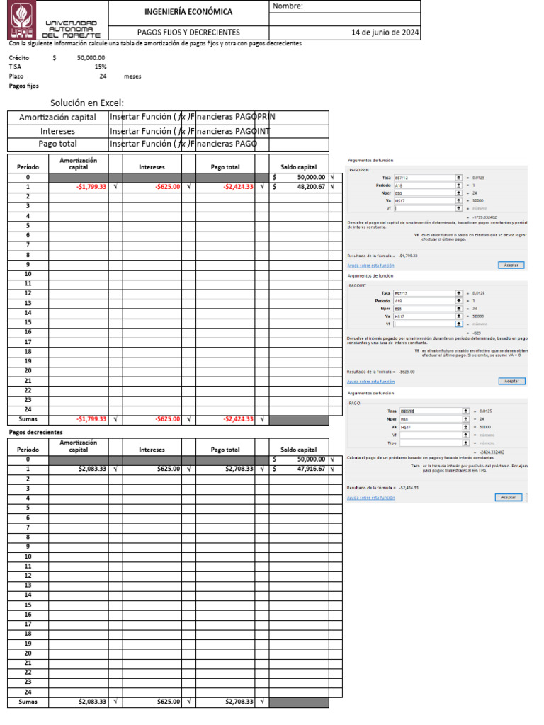 4 Pagos Fijos y Decrecientes SS | PDF | Crédito | Finanzas y dinero
