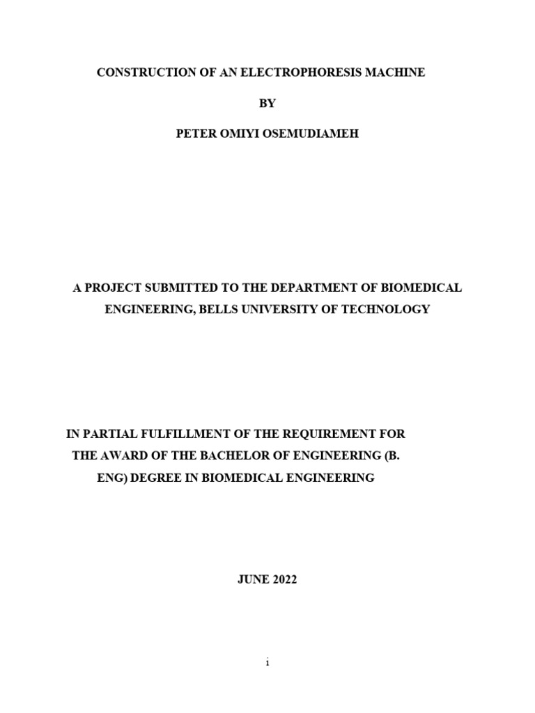 Construction of An Electrophoresis Machine | PDF | Capacitor | Transformer