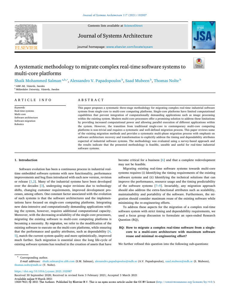 65 - Una Metodología Sistemática para Migrar Sistemas de Software Complejos en Tiempo Real A ...