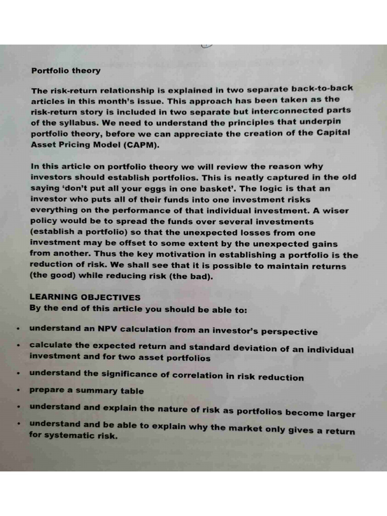 Investment Notes | PDF