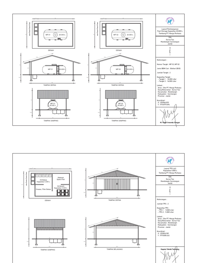 Layout Pembangunan PT. Marga Perkasa | PDF
