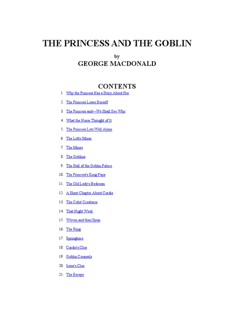 The Princess and The Goblin | PDF | Chicken | Nature