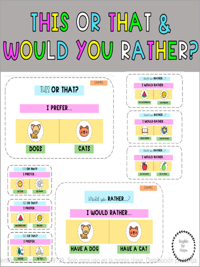 Would You Rather - This or That | PDF