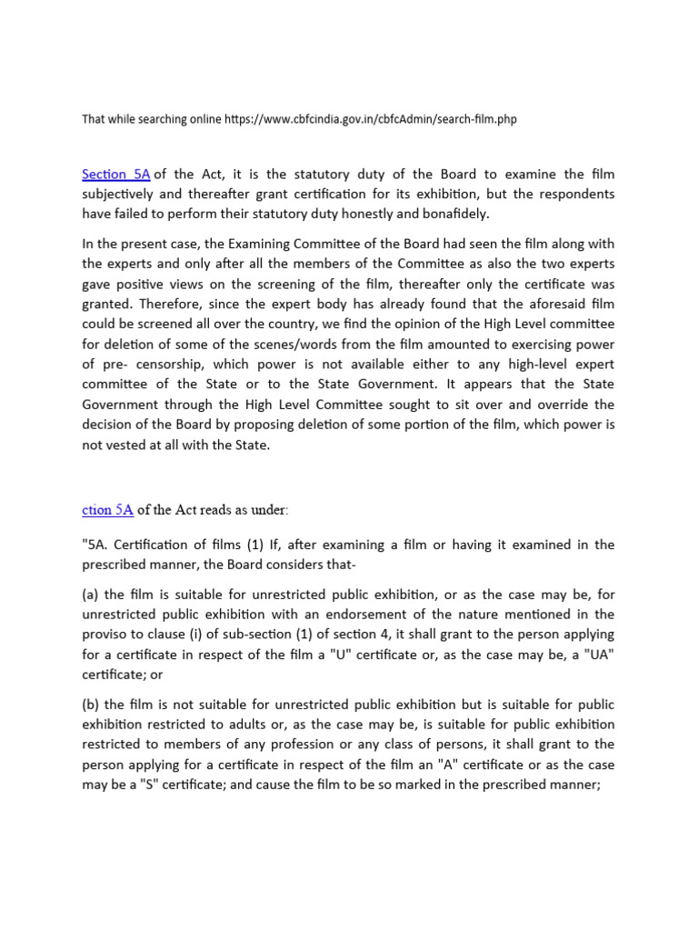 Censor Board Legal Notice | PDF | Defamation | Justice