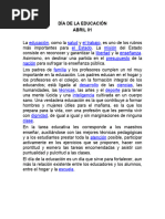 Celebraciones y Días Festivos de Abril | PDF | Perú