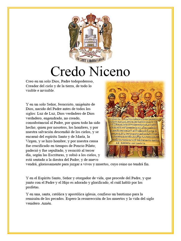 Credo Niceno Constantinopolitano Ortodoxo | PDF