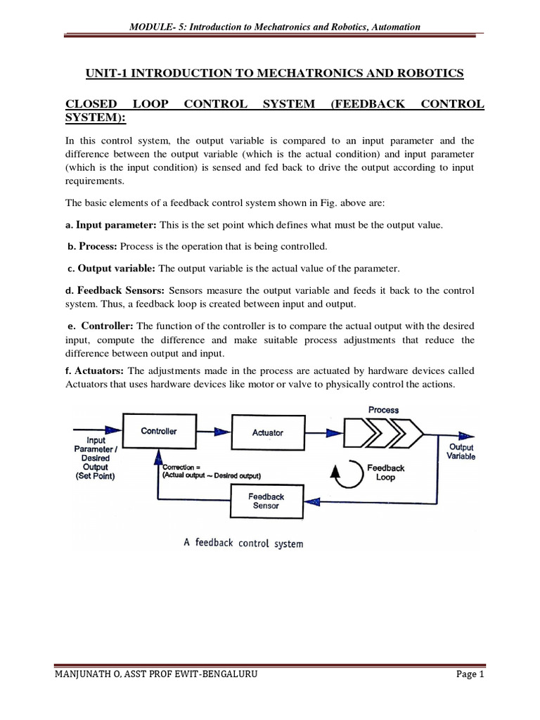 IME Module 5 | PDF | Automation | Feedback