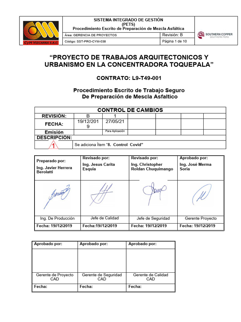 SST Pro Cym 038 | PDF | Seguridad y salud ocupacional | Laboratorios