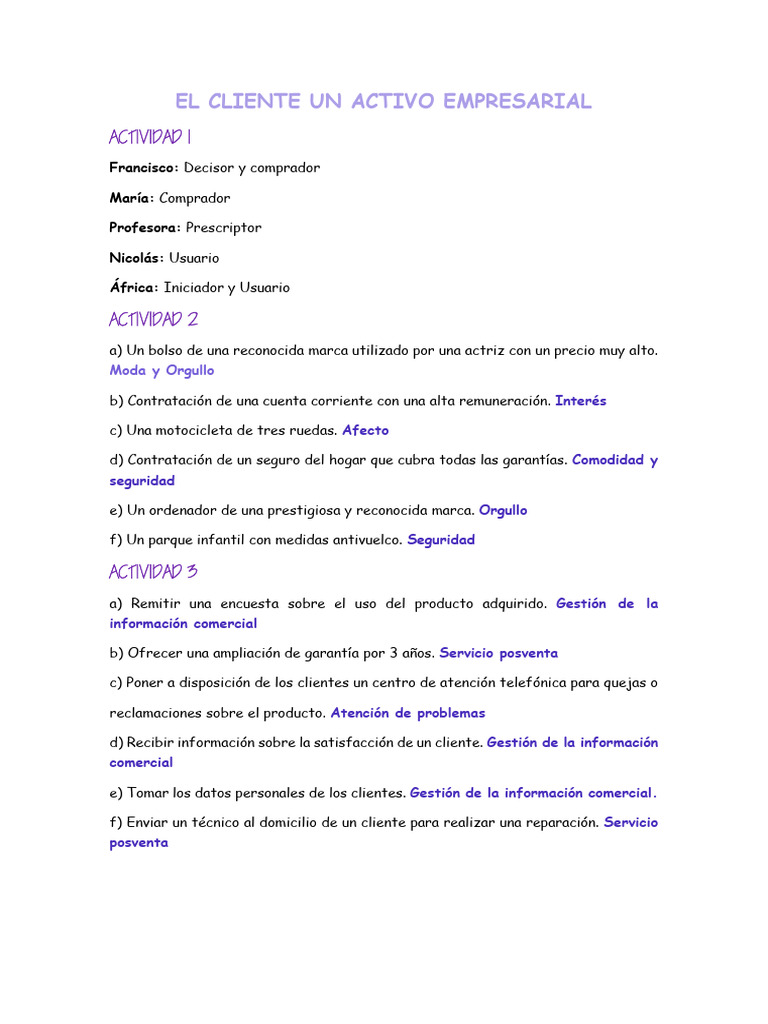 El Cliente Un Activo Empresarial | PDF | Cliente