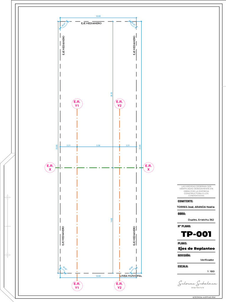 Silvana Schulman - Duplex - TP - 001 - EJES DE REPLANTEO | PDF