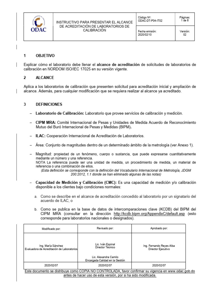 ODAC DT P04 IT02 V02 Instructivo Para Presentar El Alcance de ... ODAC DT P04 IT02 V02 Instructivo Para Presentar El Alcance de ...