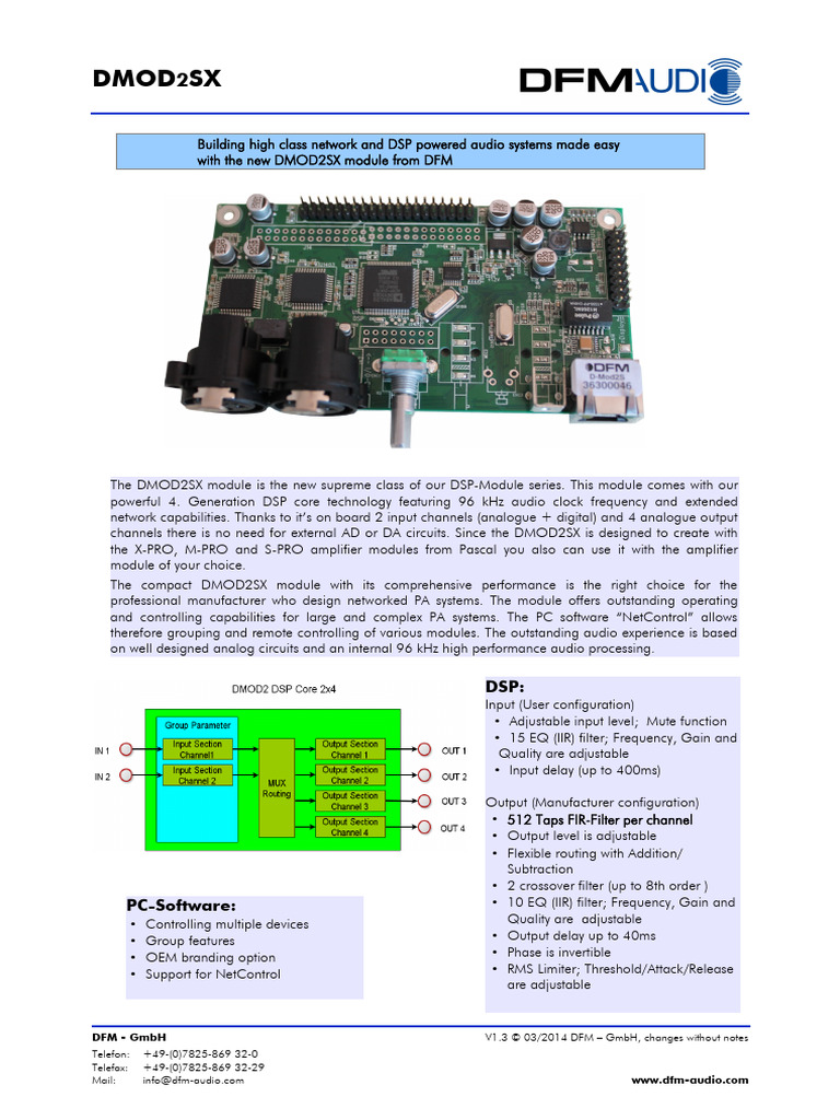 Flyer Dmod2sx en | Download Free PDF | Digital Signal Processing | Equalization (Audio)