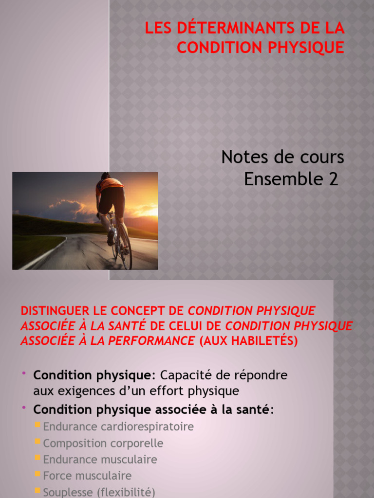 Déterminants de la condition physique | PDF | Muscle