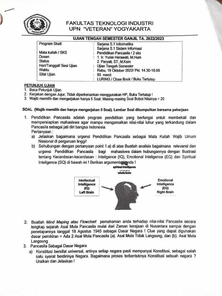 kuis pancasila latsol uts | PDF