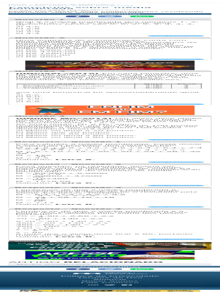 Ampexercicios Matematicaexercicios Sobre Media Ponderada - Htm#questao 4 | PDF | Média ...
