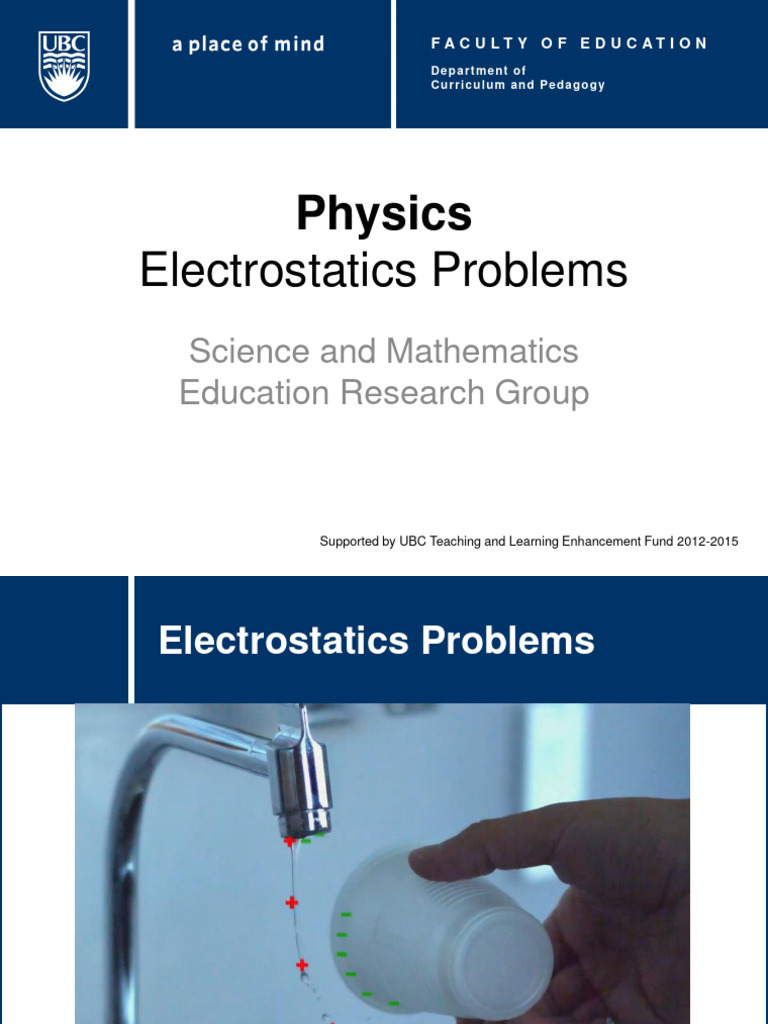 Sec Phys Electrostatics Problems | PDF | Electric Field | Force