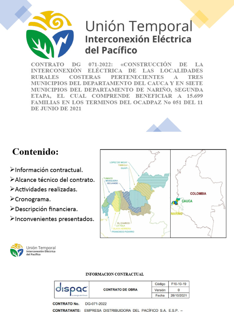 Construcción Interconexión Eléctrica Cauca-Nariño | PDF