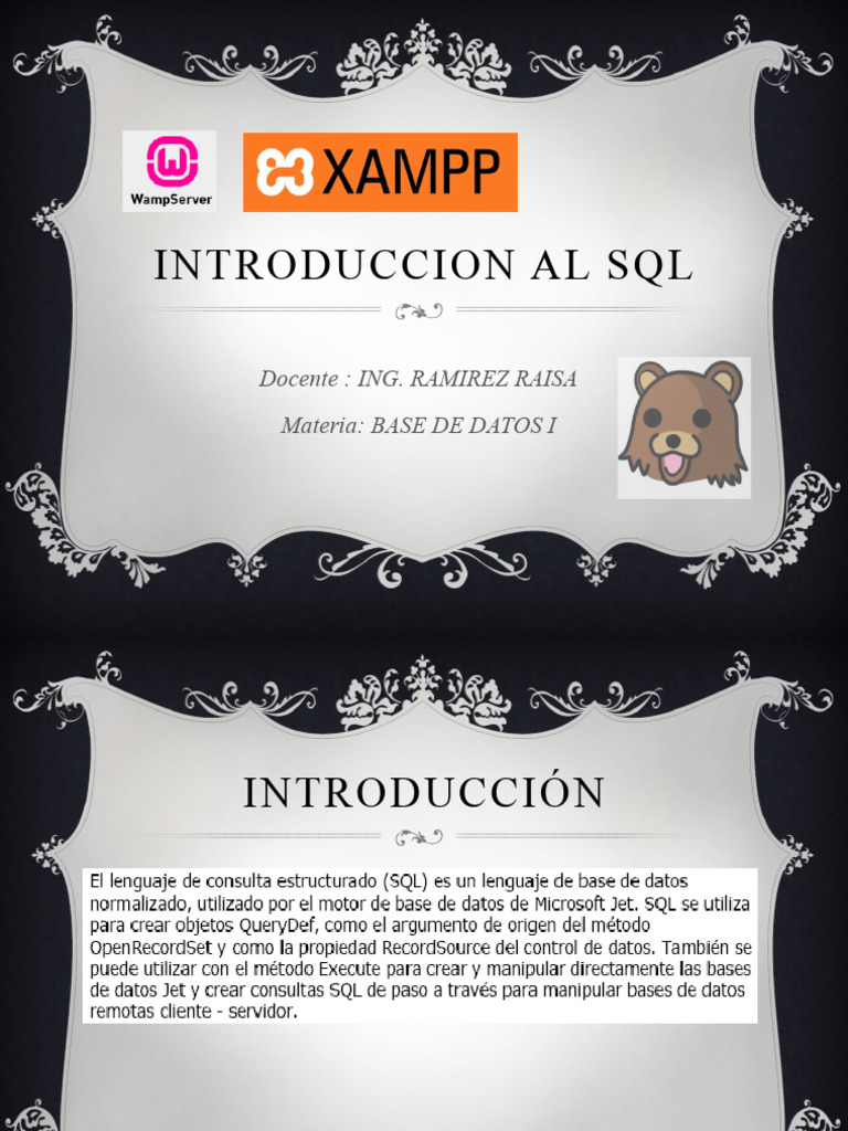 Introducción a SQL y sus Comandos | PDF | SQL | Datos de computadora