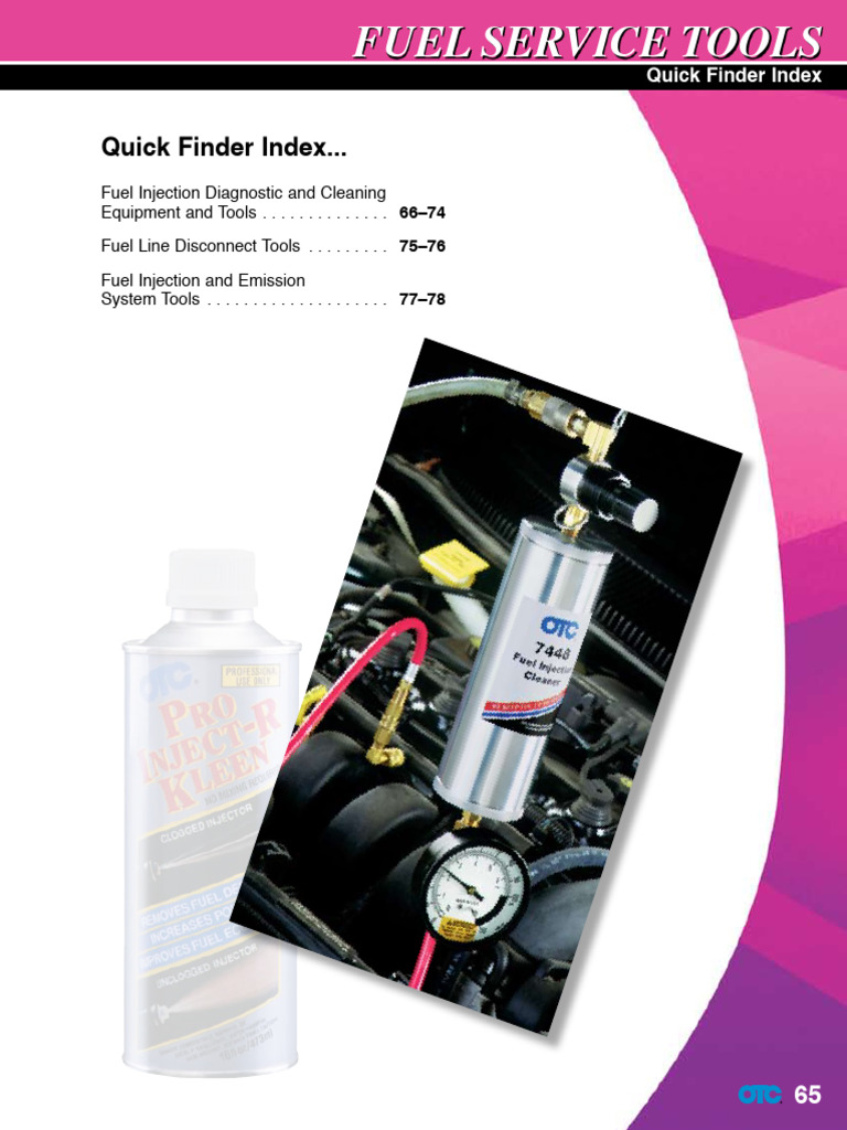 Equipo de Limpieza de Inyectores OTC | PDF | Fuel Injection | Throttle