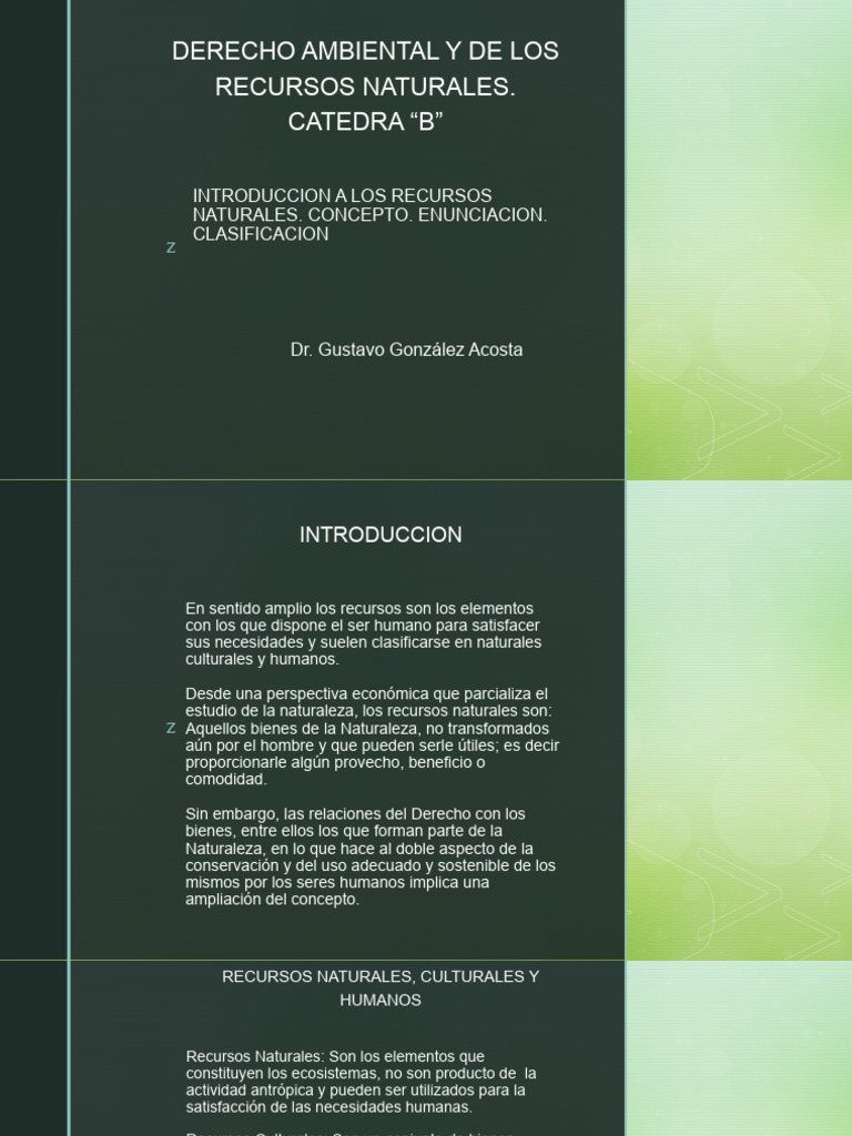 Derecho Ambiental y de Los Rec. Nat. 1 | PDF | Entropía | Propiedad