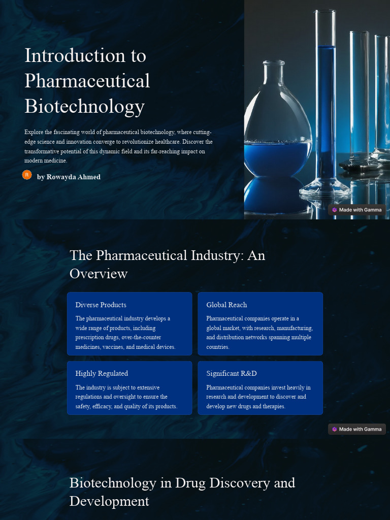Pharmaceutical Biotechnology Overview | PDF | Biopharmaceutical | Gene ...