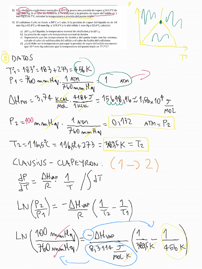 Problema 8 Guia 3 Fisico Quimica - 240528 - 223733 | PDF