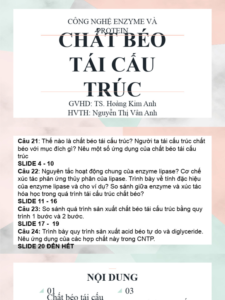 Nguyễn Thị Vân Anh - 1005221003 - THS - CNTP - 2022-1 - Lipase | PDF