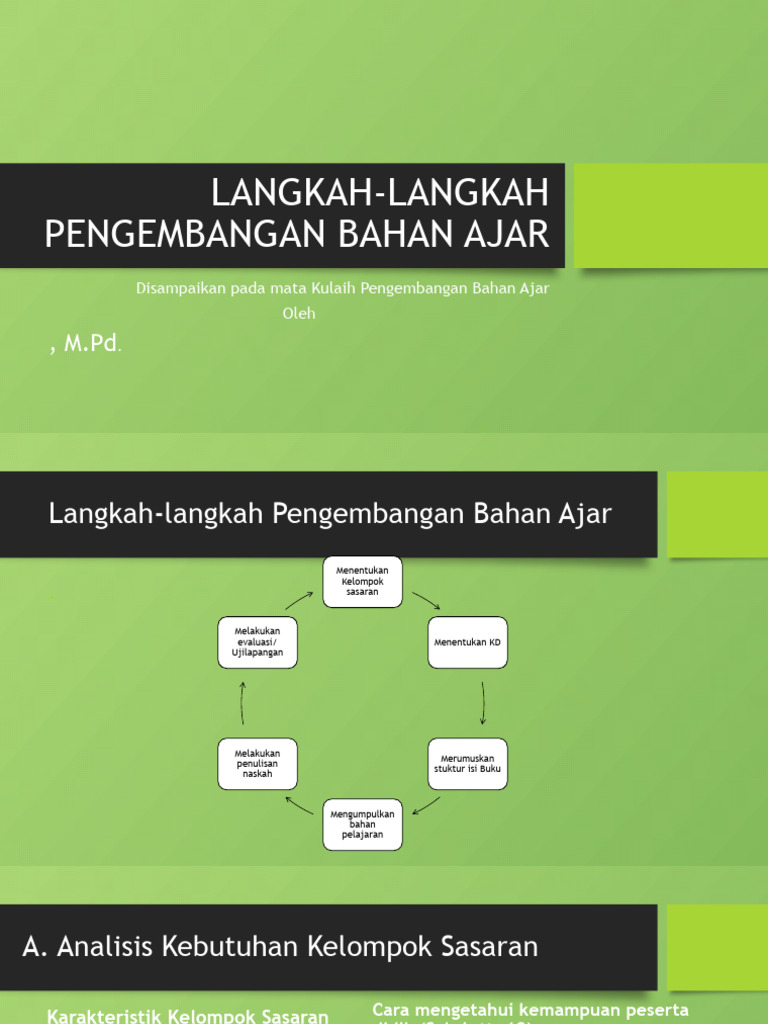 7 Langkah-Langkah Pengembangan Bahan Ajar | PDF | Karier & Perkembangan