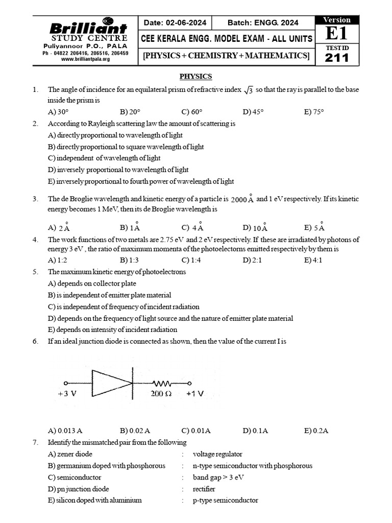 KEAM (All Unit) 02-06-2024 [HME | Download Free PDF | Rotation Around A ... KEAM (All Unit) 02-06-2024 [HME | Download Free PDF | Rotation Around A ...