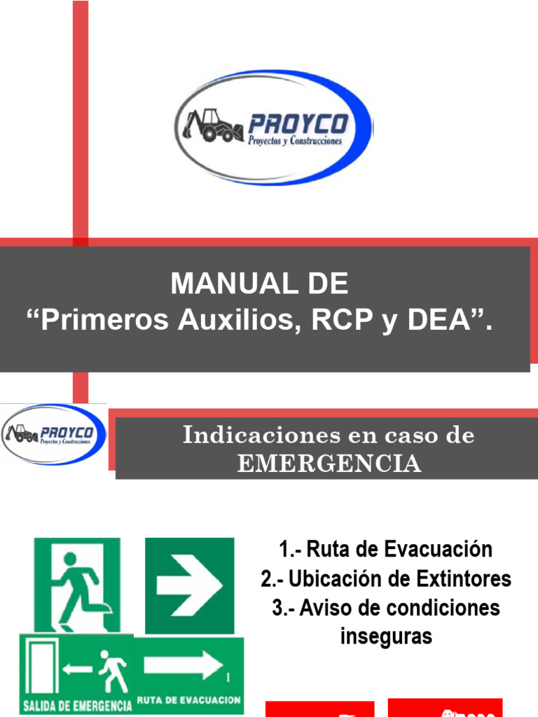 Manual de Primeros Auxilios de La Empresa y Listado de Material Que | PDF | Reanimación ...