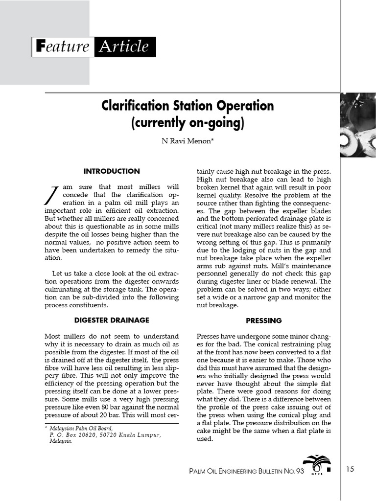 Clarification station operation | Download Free PDF | Pump | Water