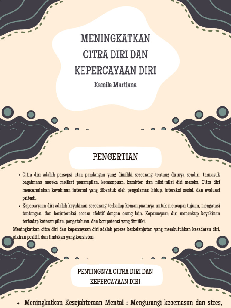 Meningkatkan Citra Diri Dan Kepercayaan Diri | PDF