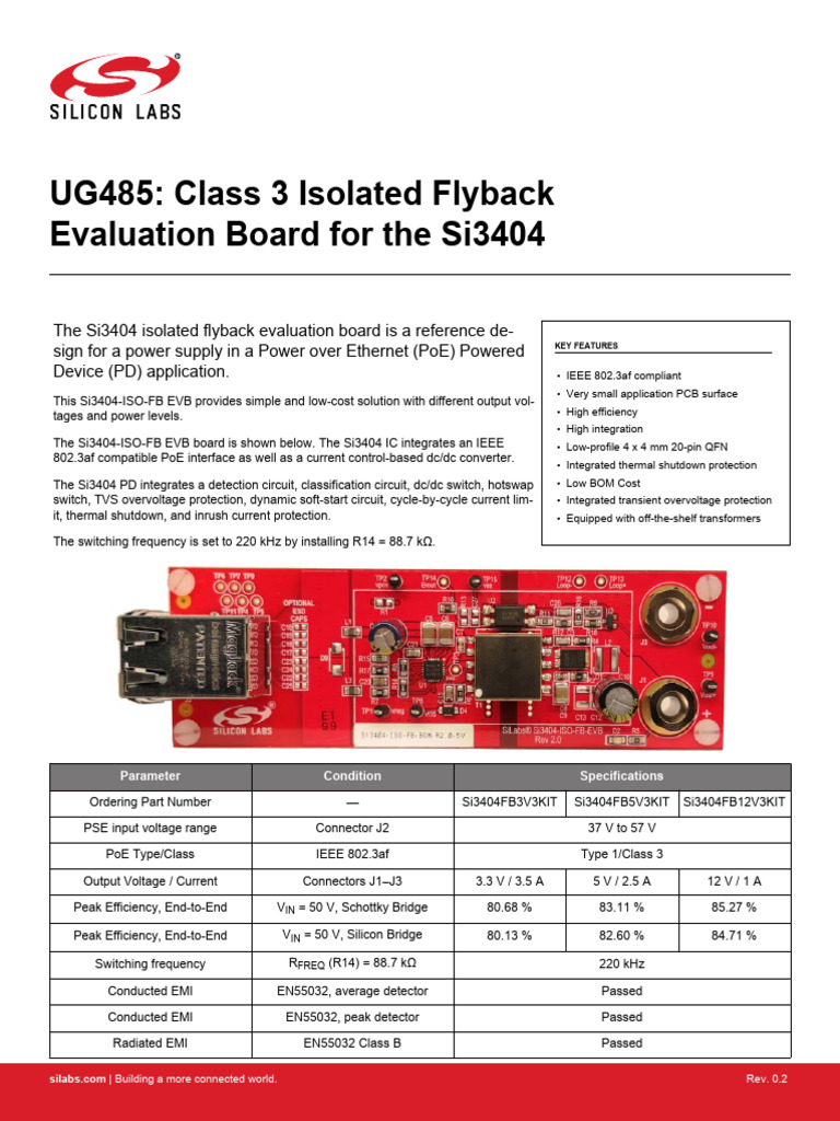 Ug485 Si3404c3isofbevb-2507996 | PDF | Power Supply | Power (Physics)