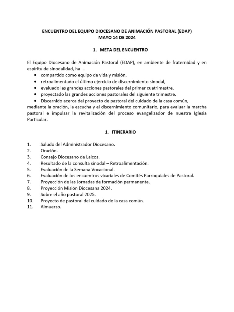 Guia Edap Mayo 2024 | PDF | Iglesia Católica | obispo