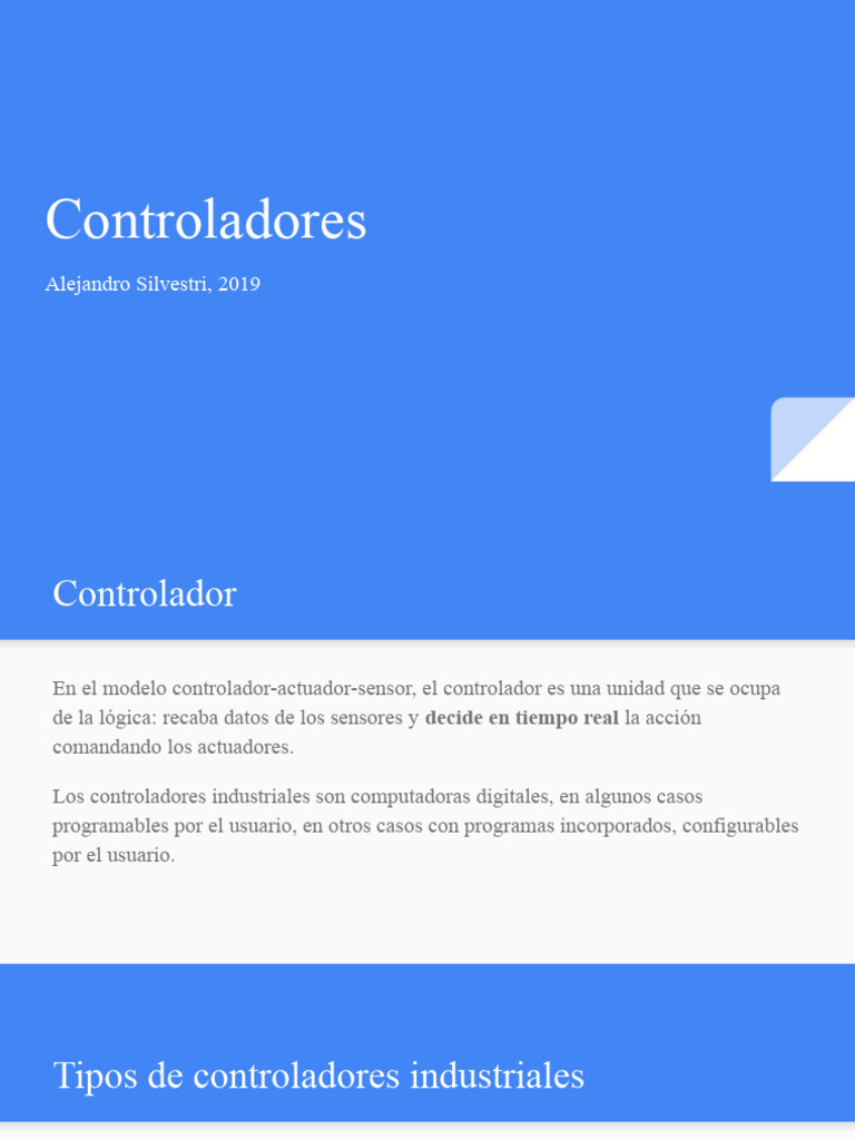 Controladores | PDF | Control numerico | Controlador lógico programable