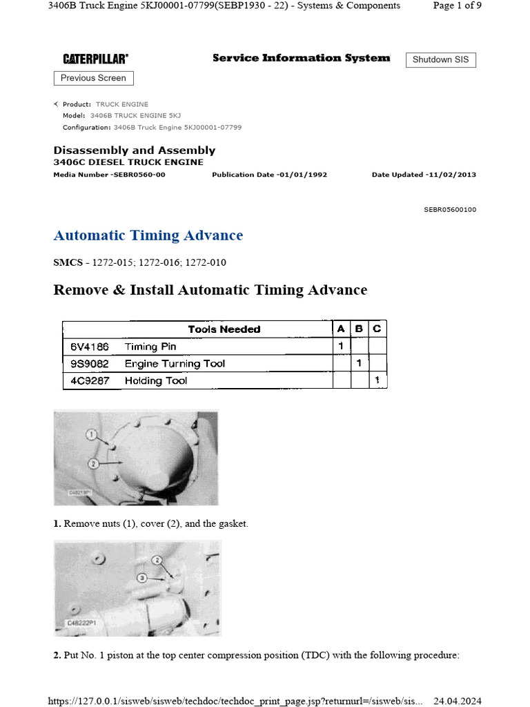Automatic Timing Advance | PDF | Nut (Hardware) | Screw