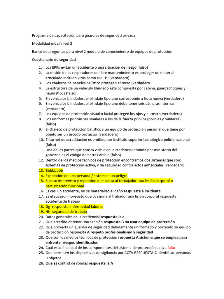 Programa de Capacitación para Guardias de Seguridad Privada | PDF