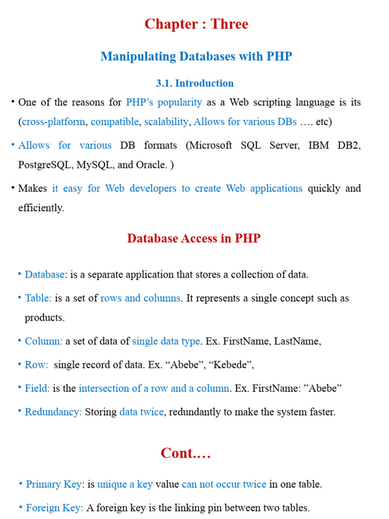 IP 3 Chapter Edit | PDF | Databases | Php