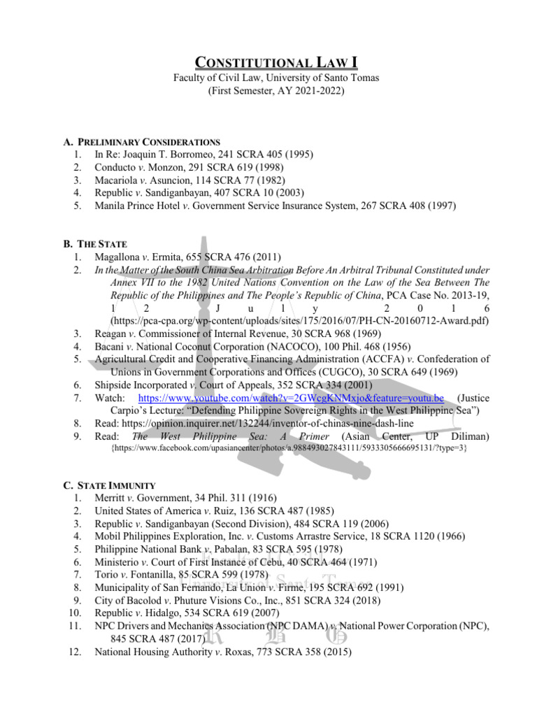 Syllabus Consti 1 Atty. Gorospe | PDF | Commission On Elections (Philippines) | Philippines