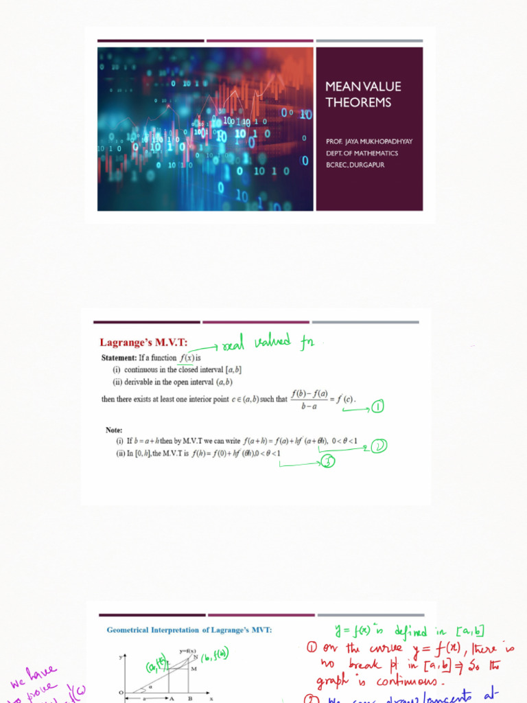 Lagrange's MVT | PDF