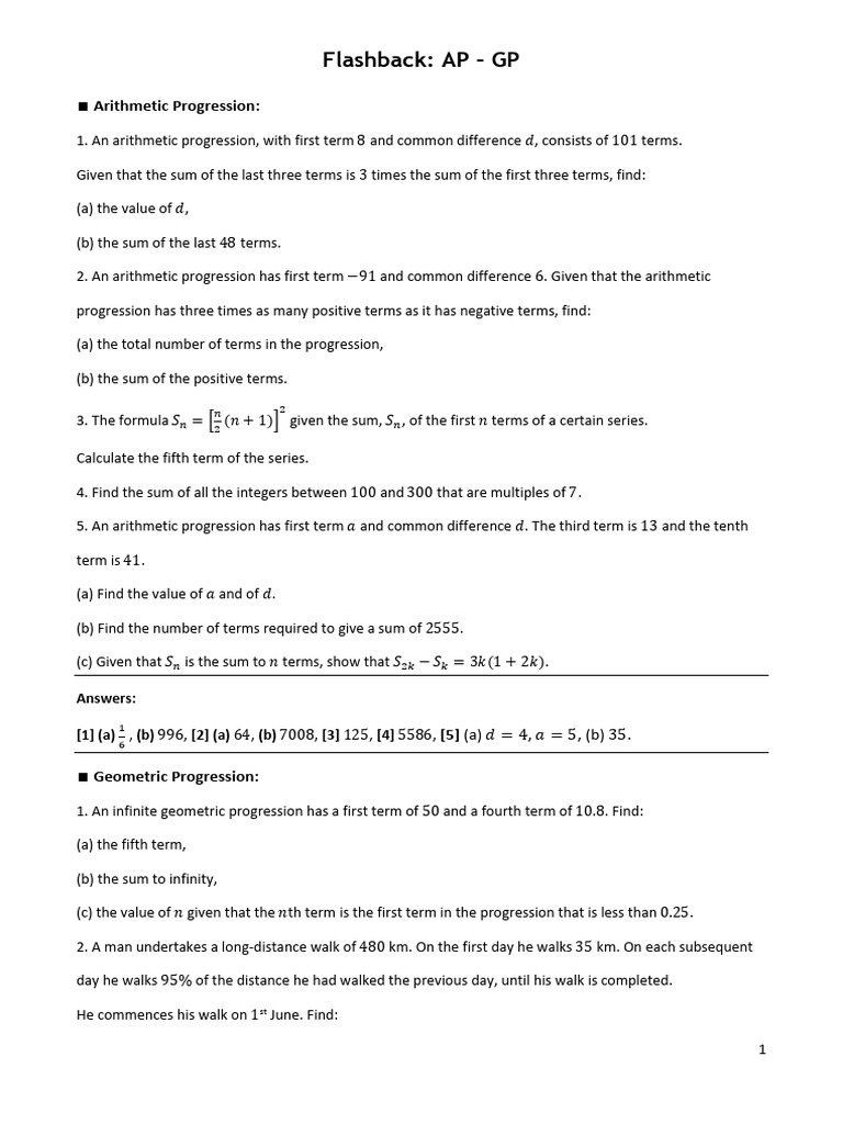 Ap GP | PDF | Numbers | Arithmetic