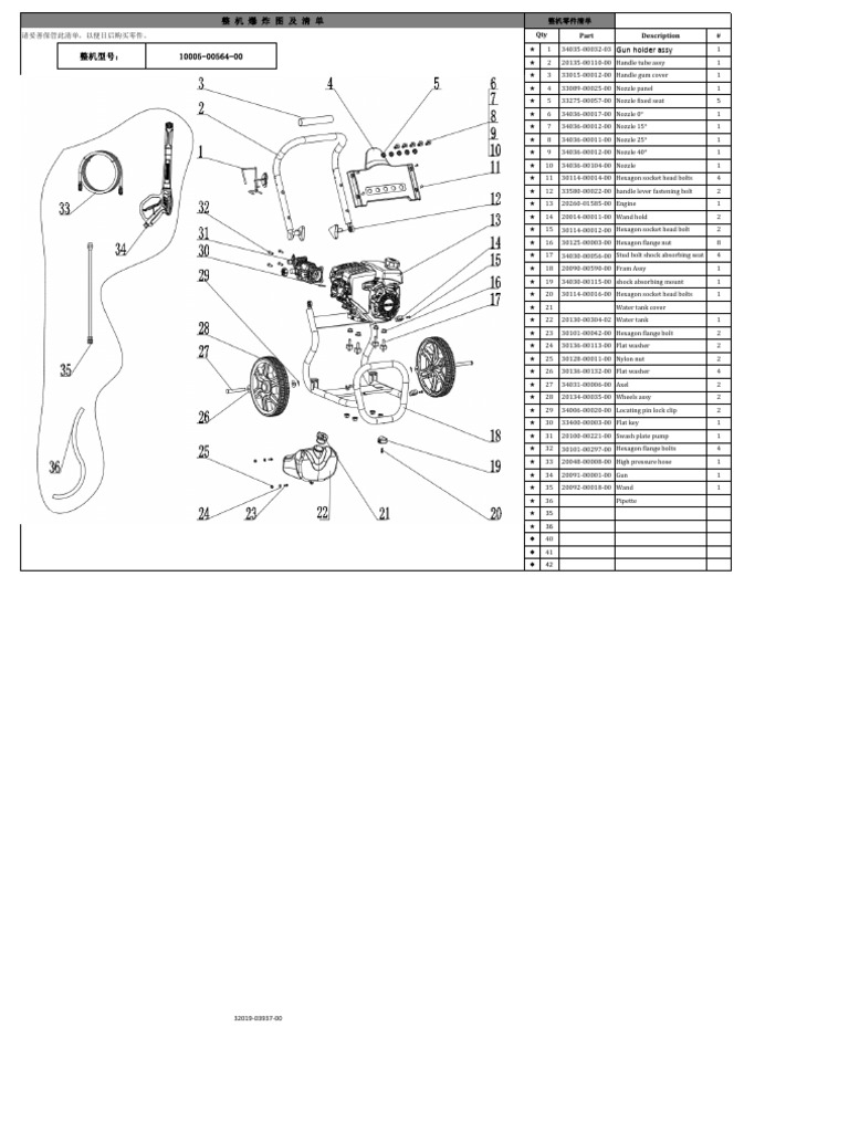 AMP - PW 3000 Parts Breakdown | PDF | Nut (Hardware)