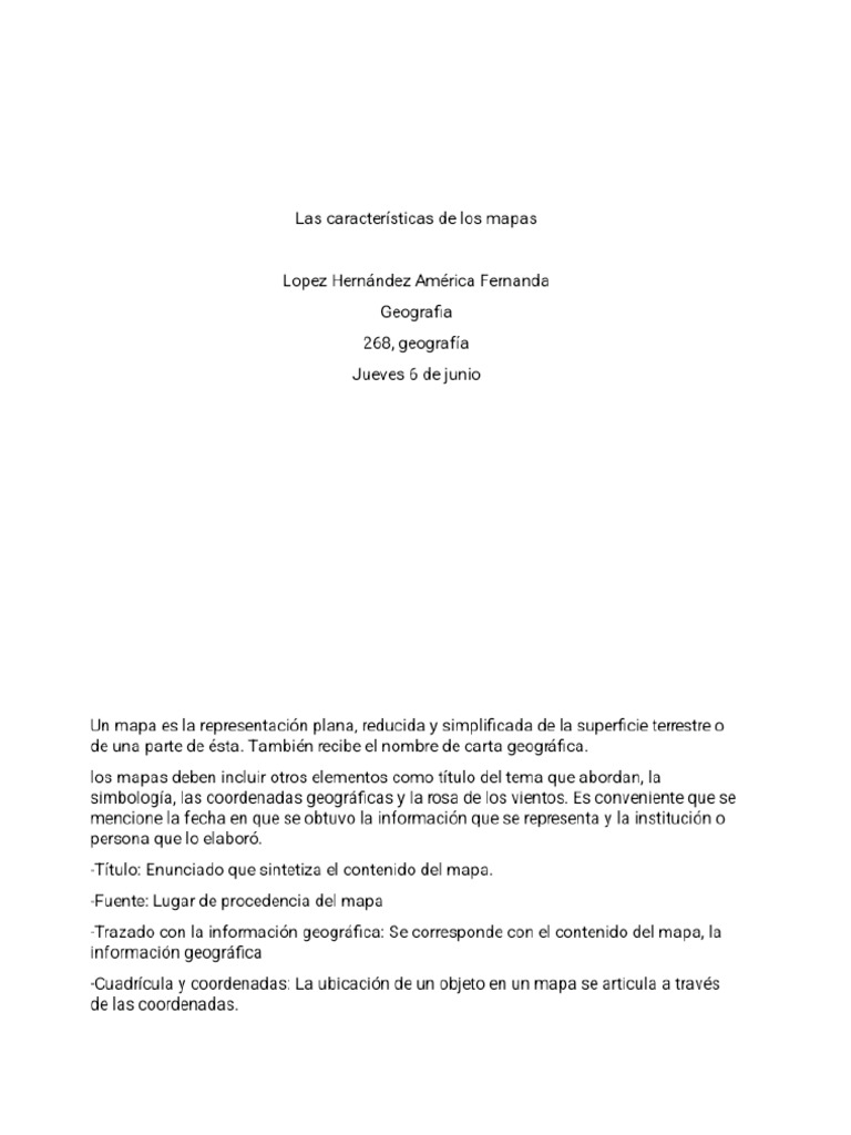 Las características de los mapas | PDF