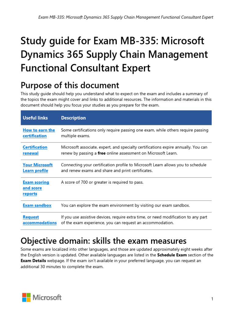 MB-335_StudyGuide_ENU_v2 | Download Free PDF | Supply Chain Management ...