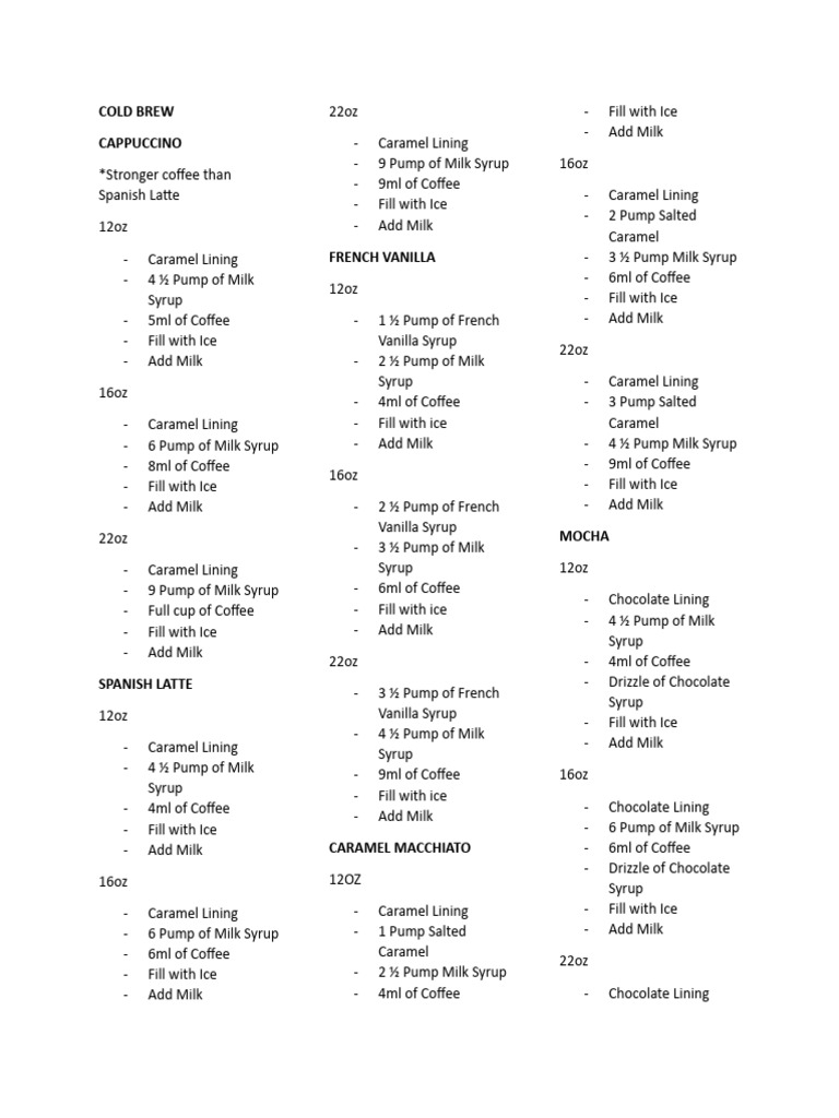 Cold Brew | PDF | Caramel | Coffee