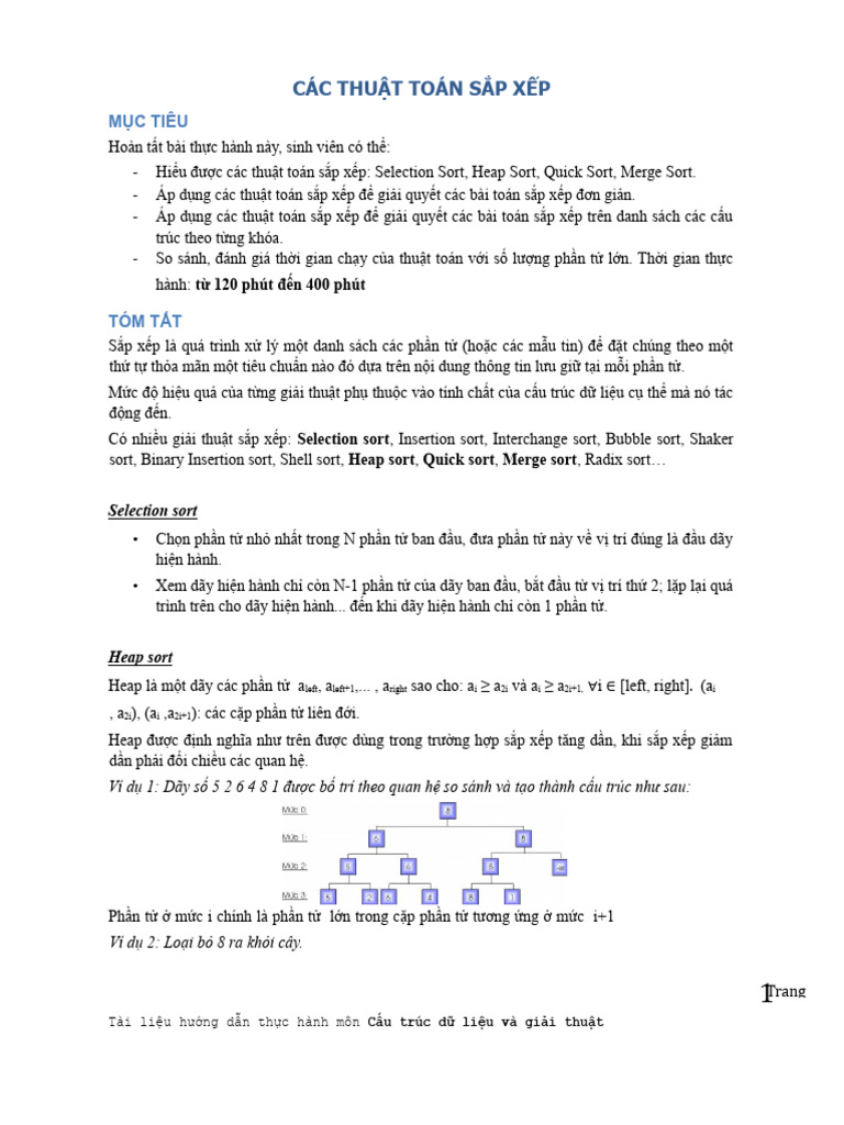CTDL-Lab07-Cac_thuat_toan_sap_xep (1) | PDF