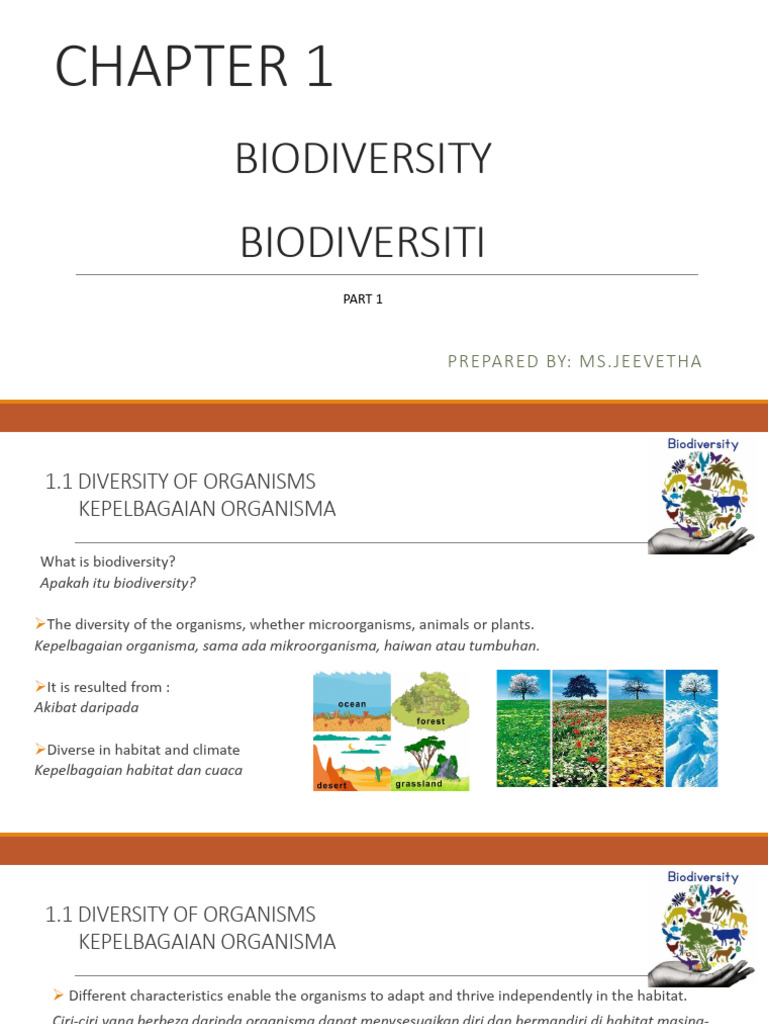 CHAPTER 1 - Biodiversity | Download Free PDF | Vertebrates | Biodiversity