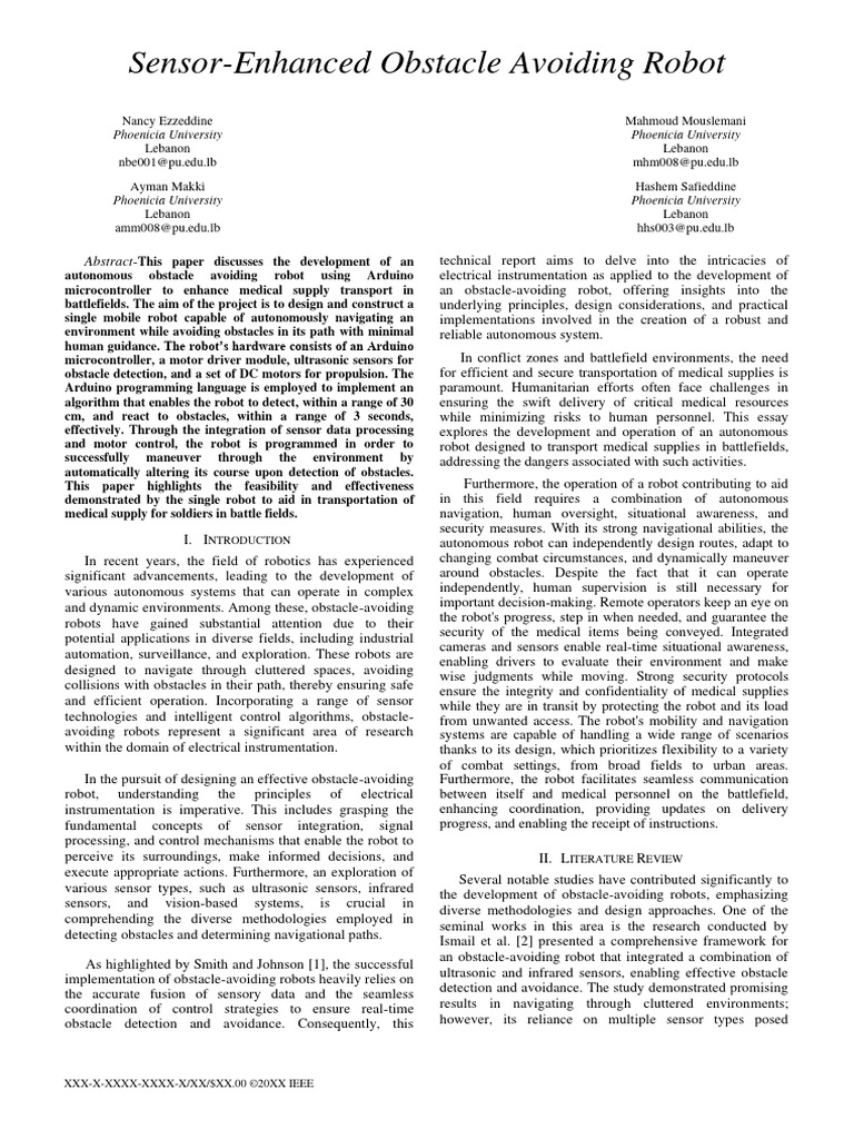 Sensor Enhanced Milestone-3-report Corrected | PDF | Robot | Robotics