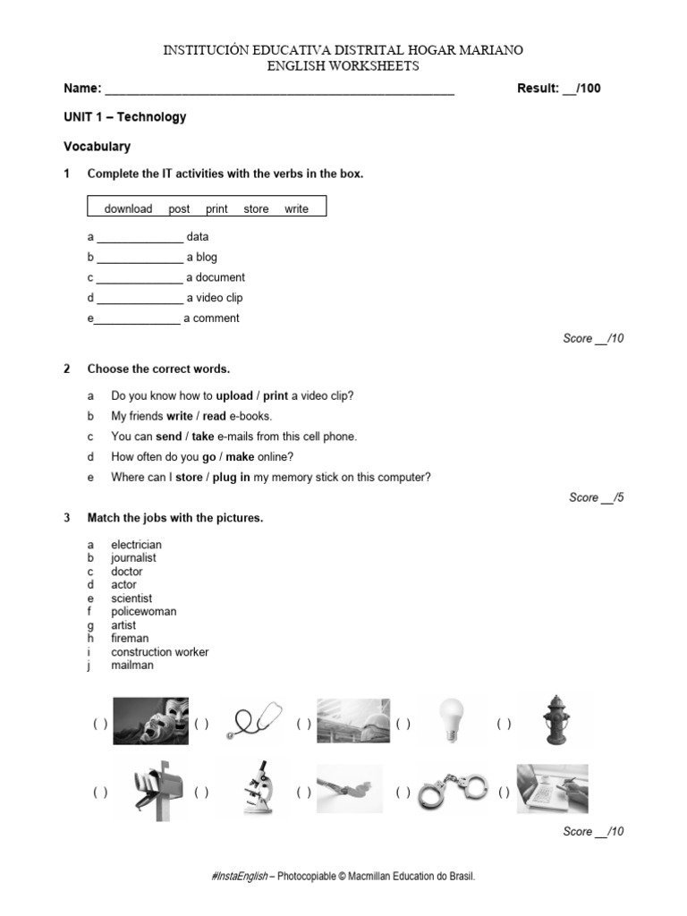 Eigth Grade English Worksheet 2ND Term | PDF | Television | Information And Communications ...